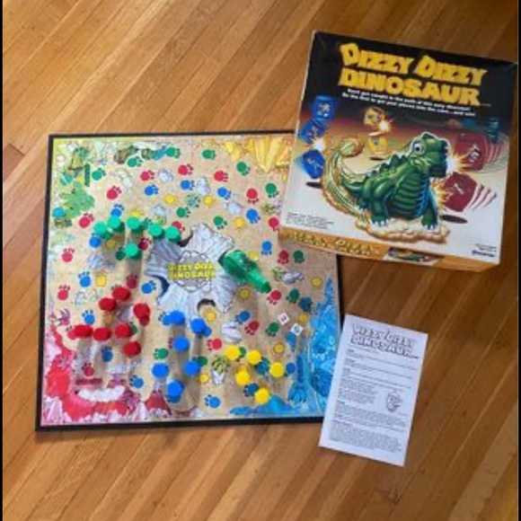 Pressman | Toys | Vintage Dizzy Dizzy Dinosaur Board Game 987 | Poshmark